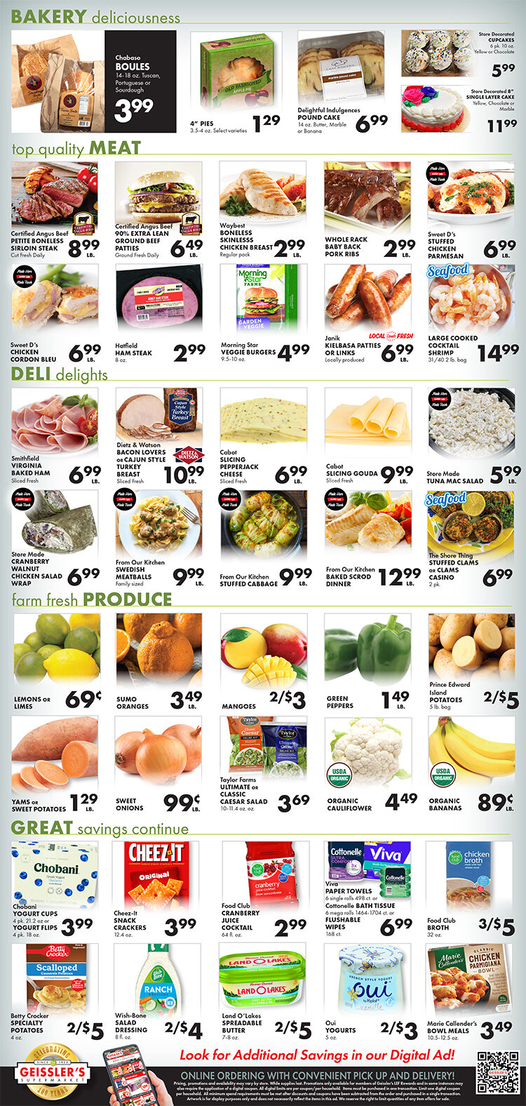 Weekly Sales | Geissler's Supermarket